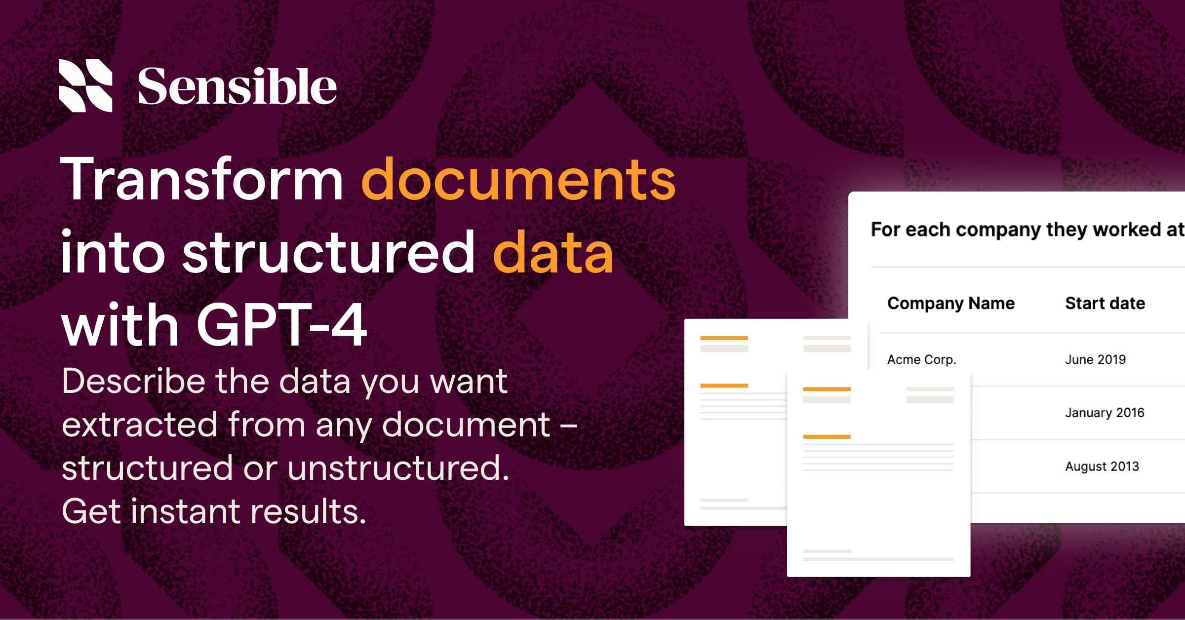 Sensible Instruct: Transform documents into structured data with GPT-4 | Sensible Blog